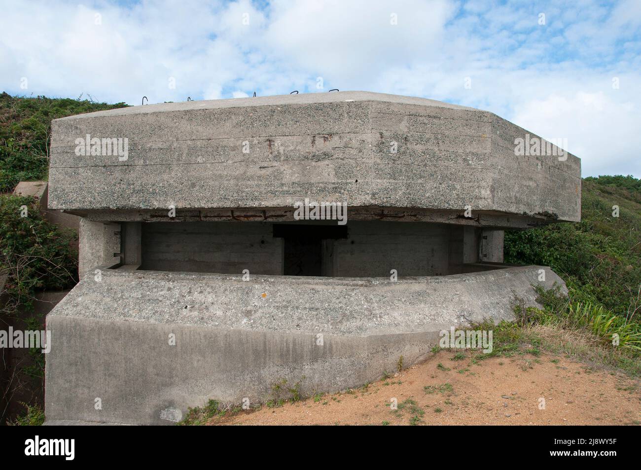 German WW2 military fortification near St. Martin - Guernsey Stock ...