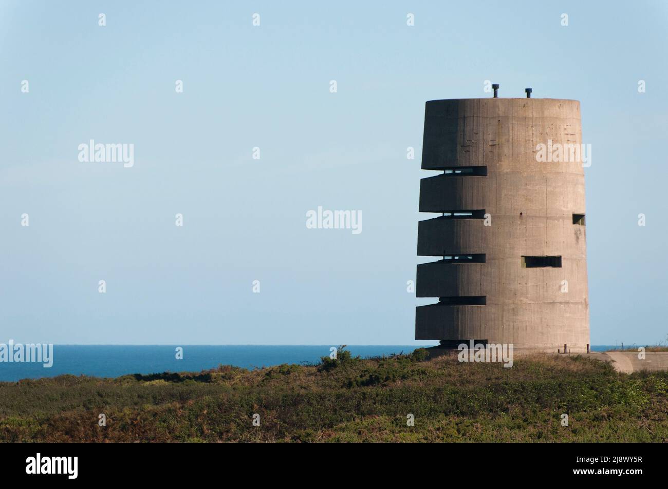 German WW2 fortification - Torteval - Guernsey Stock Photo - Alamy