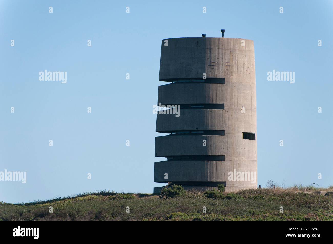 German WW2 fortification - Torteval - Guernsey Stock Photo - Alamy