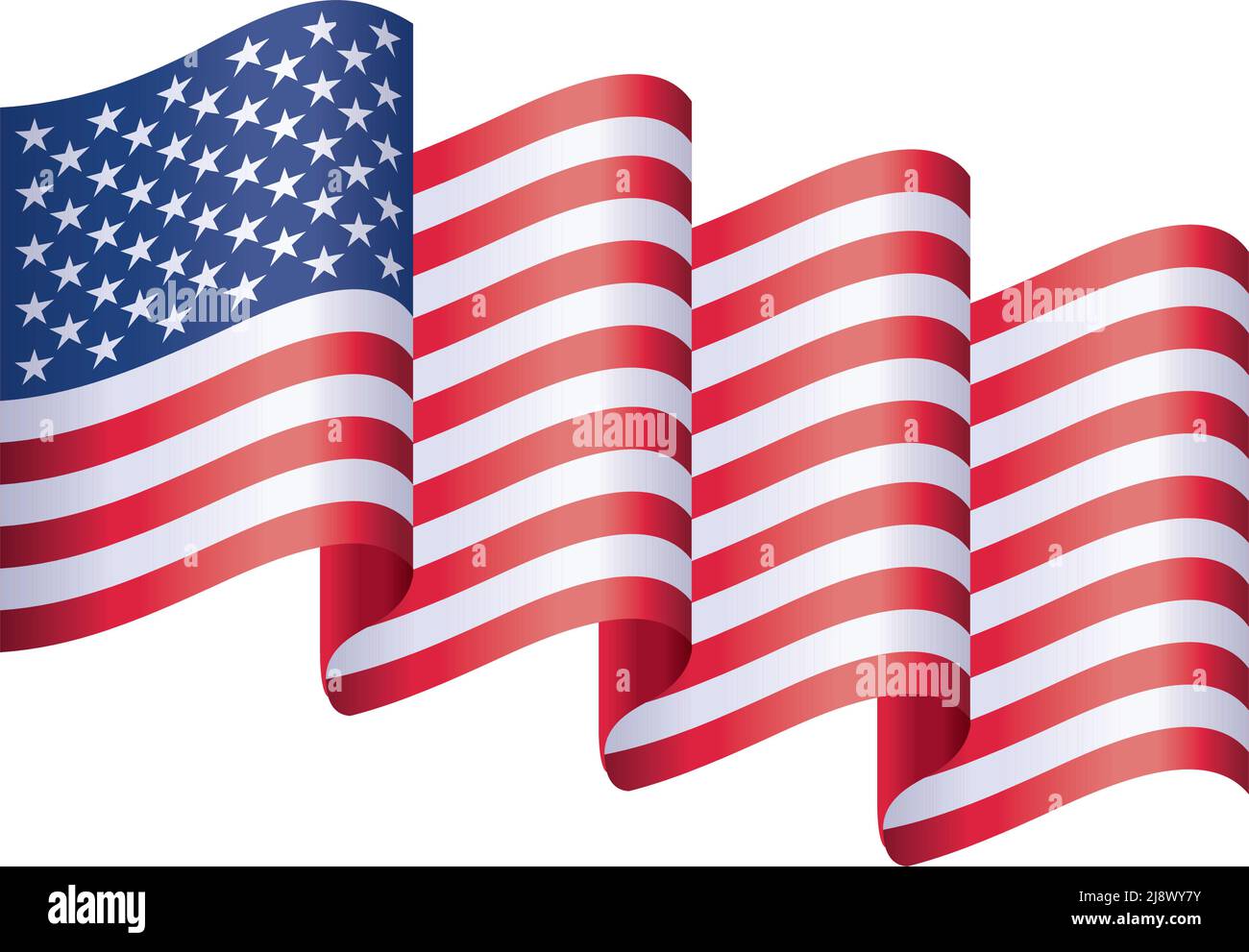 usa waving flag design Stock Vector Image & Art - Alamy