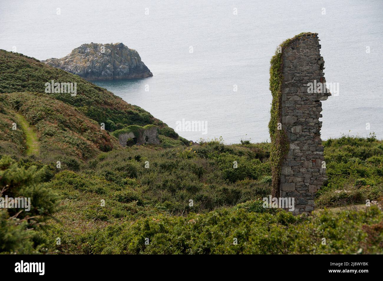 Abandoned silver mine - Sark Stock Photo - Alamy