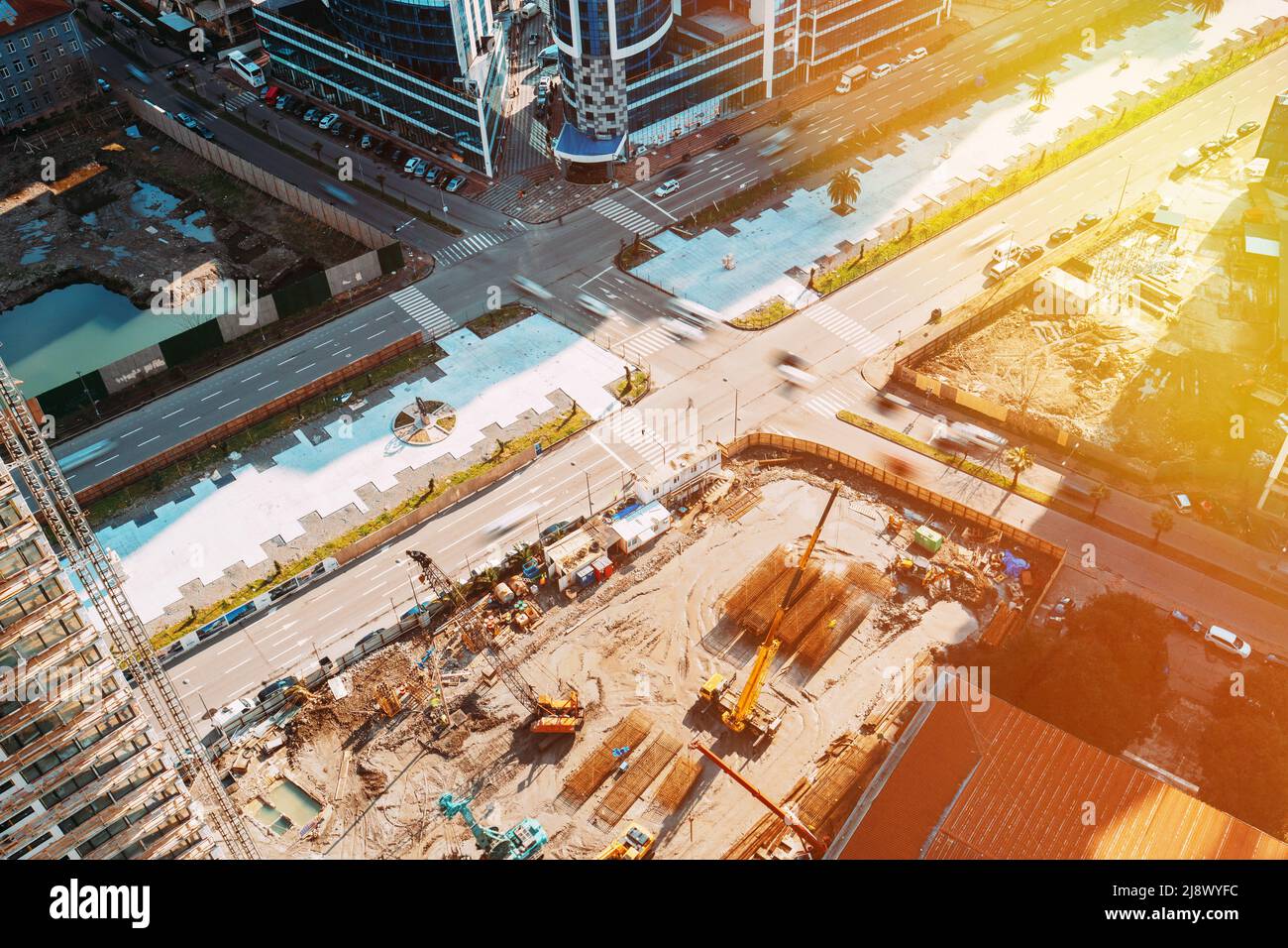 Development Multistorey Residential Building construction area ...