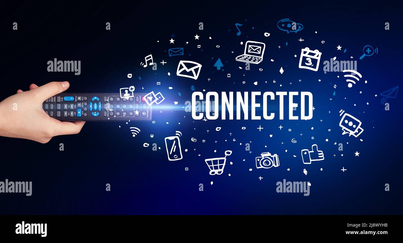 hand holding wireless peripheral concept Stock Photo - Alamy