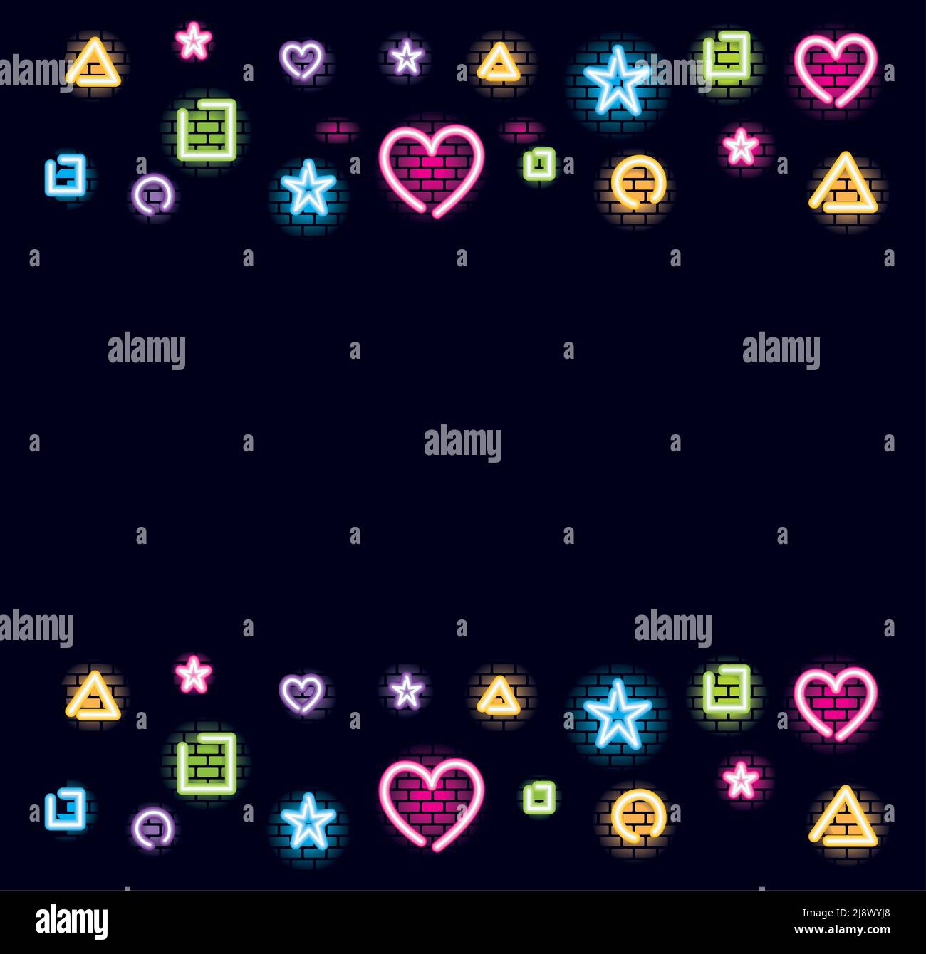 neon video game icons Stock Vector Image & Art - Alamy