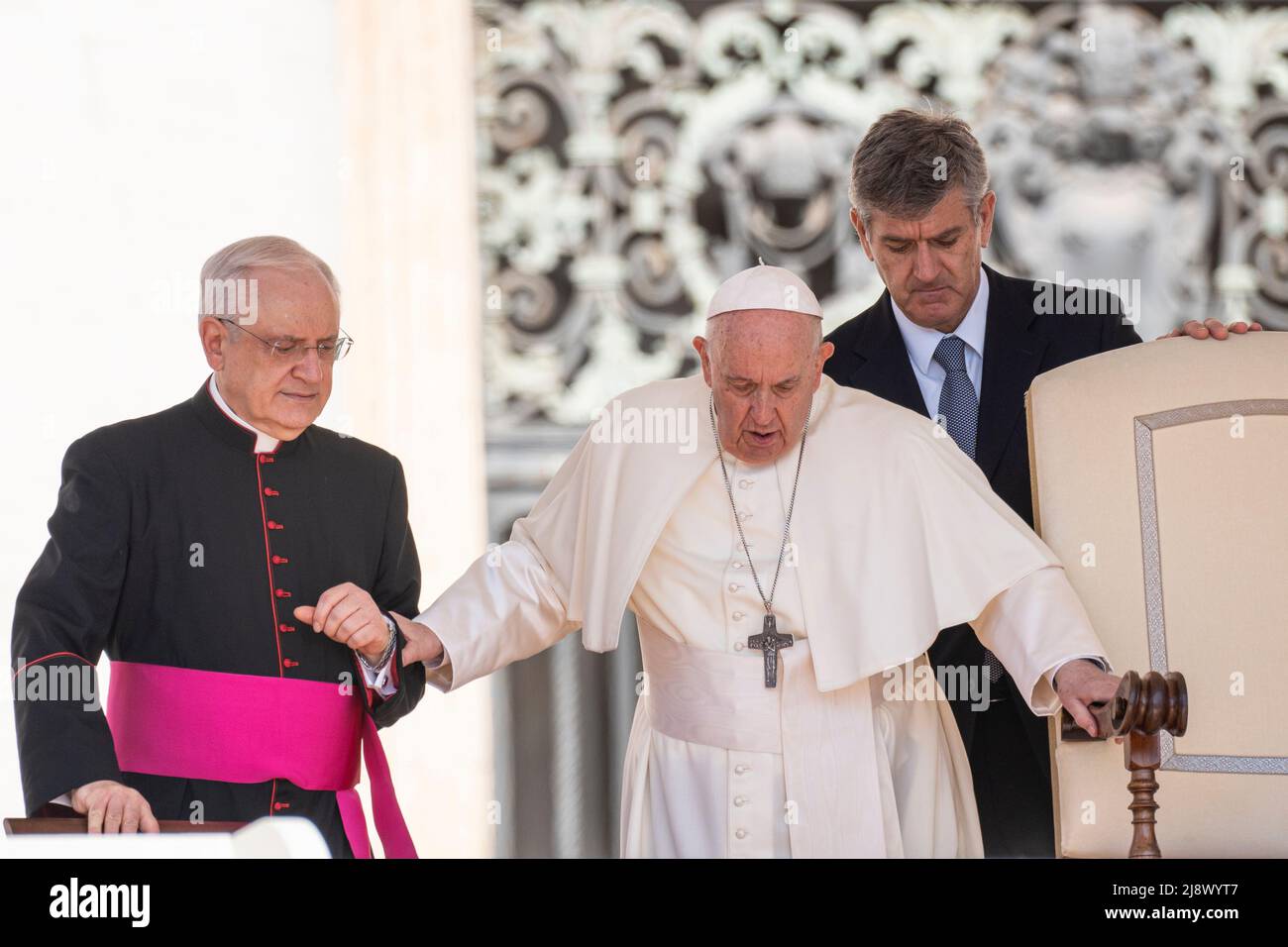 Pope Francis arrives at St. Peter's Square for his traditional ...