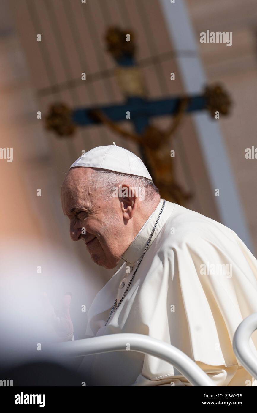 Pope Francis arrives at St. Peter's Square for his traditional ...
