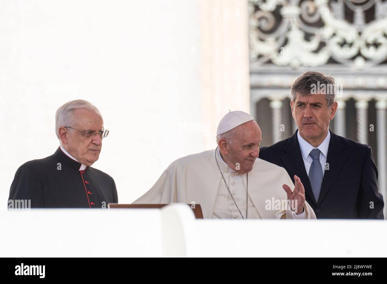 Pope Francis arrives at St. Peter's Square for his traditional ...