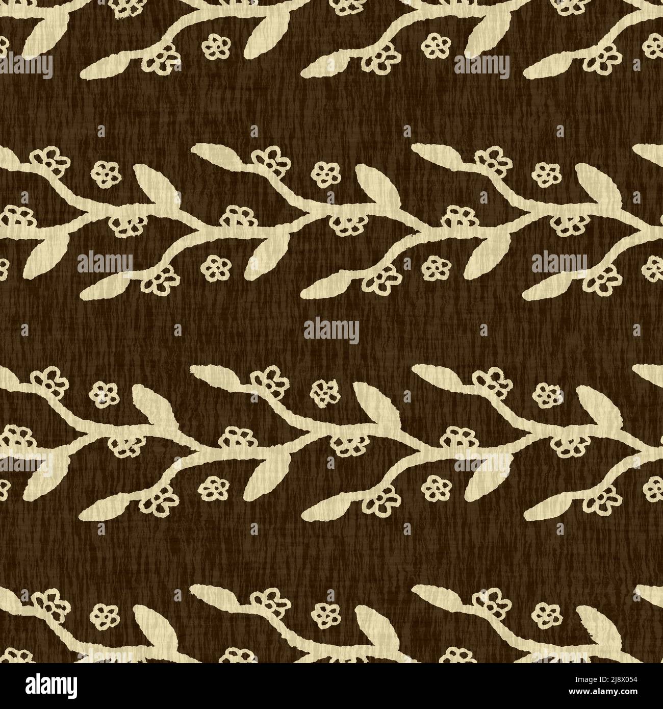 Rose flower linen effect texture seamless pattern. Woven floral garden ...