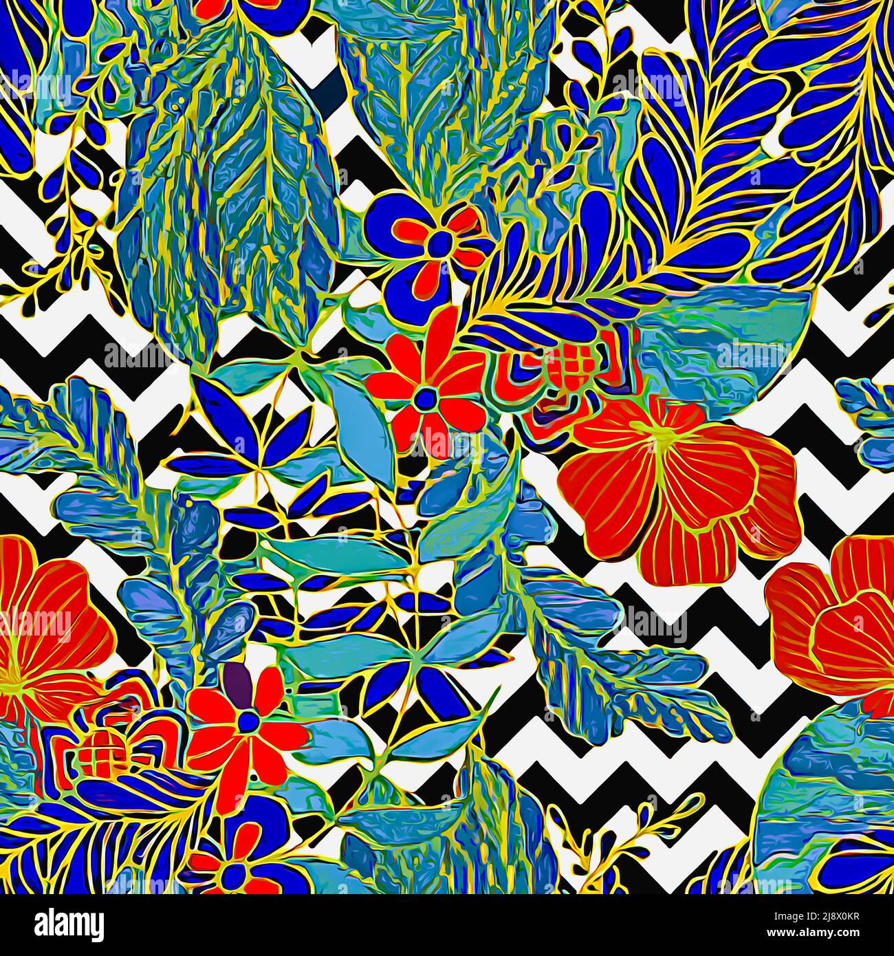 Textile and wallpaper patterns. A printable digital illustration work ...