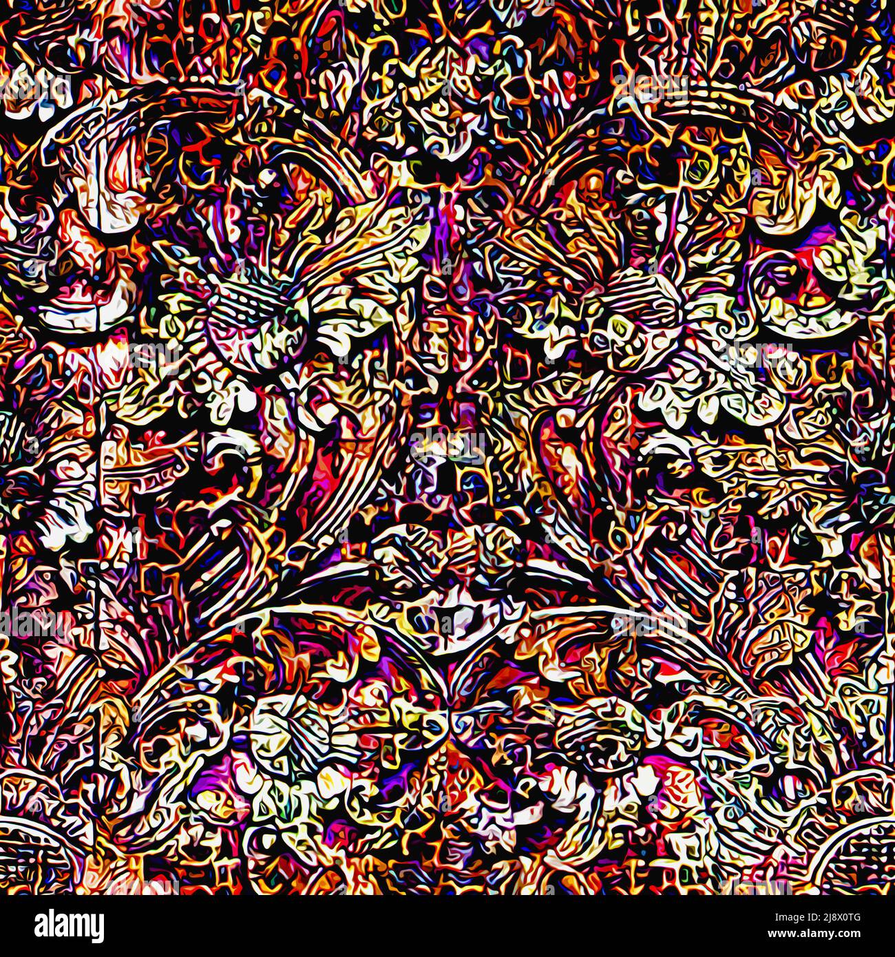 Textile and wallpaper patterns. A printable digital illustration work ...