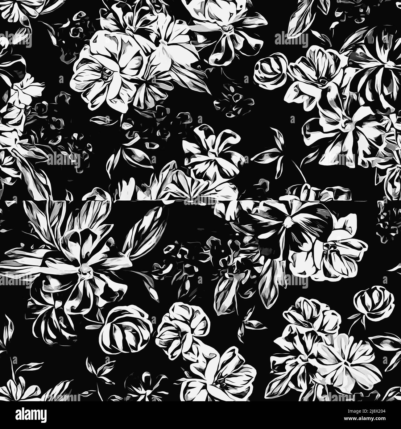 Textile and wallpaper patterns. A printable digital illustration work ...