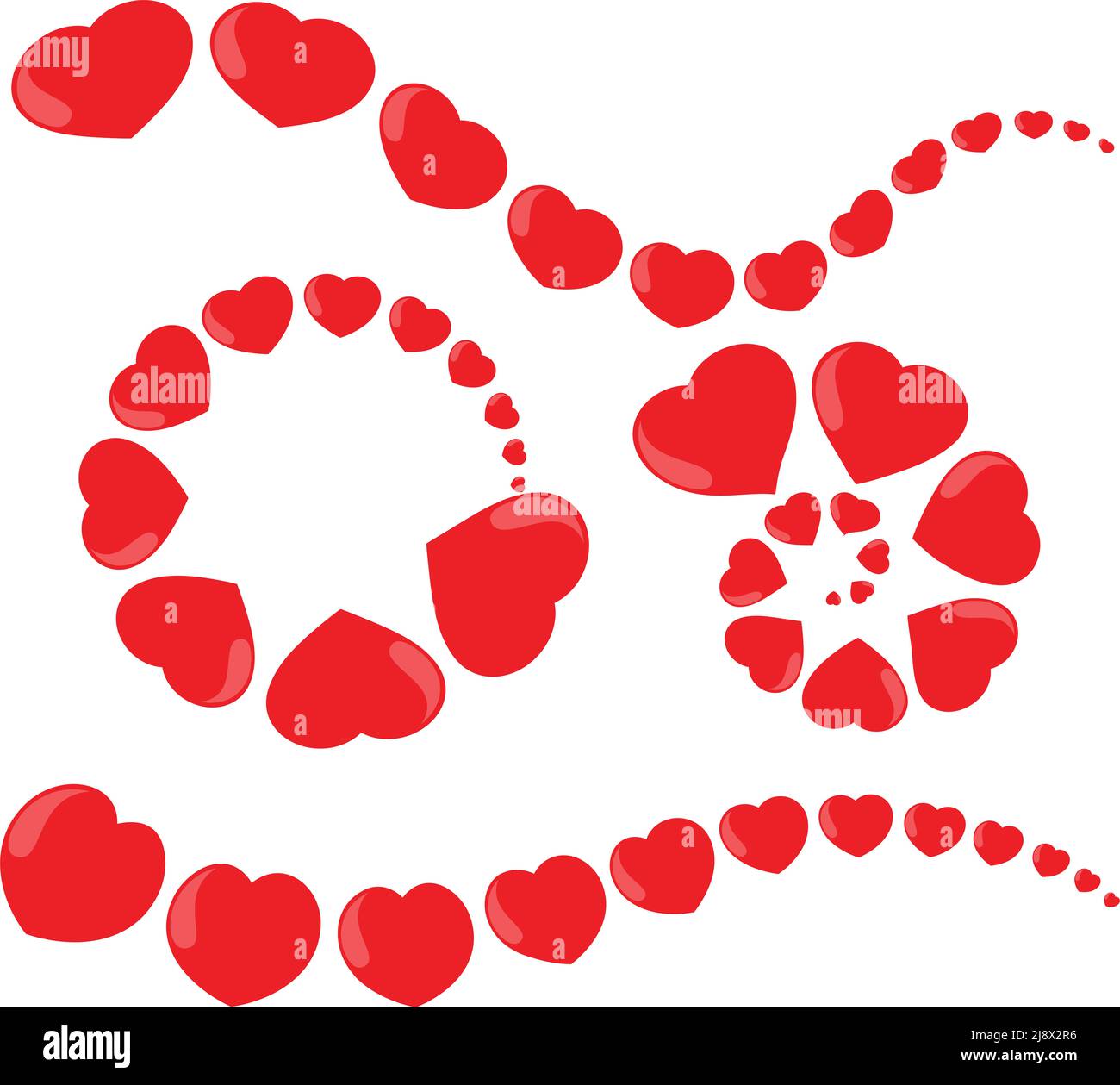 vector drawing heart shape design Stock Photo - Alamy