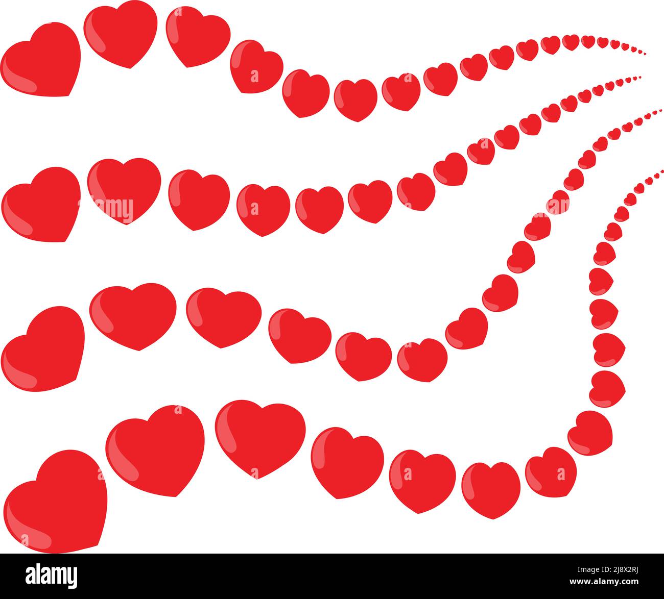 vector drawing heart shape design Stock Photo - Alamy