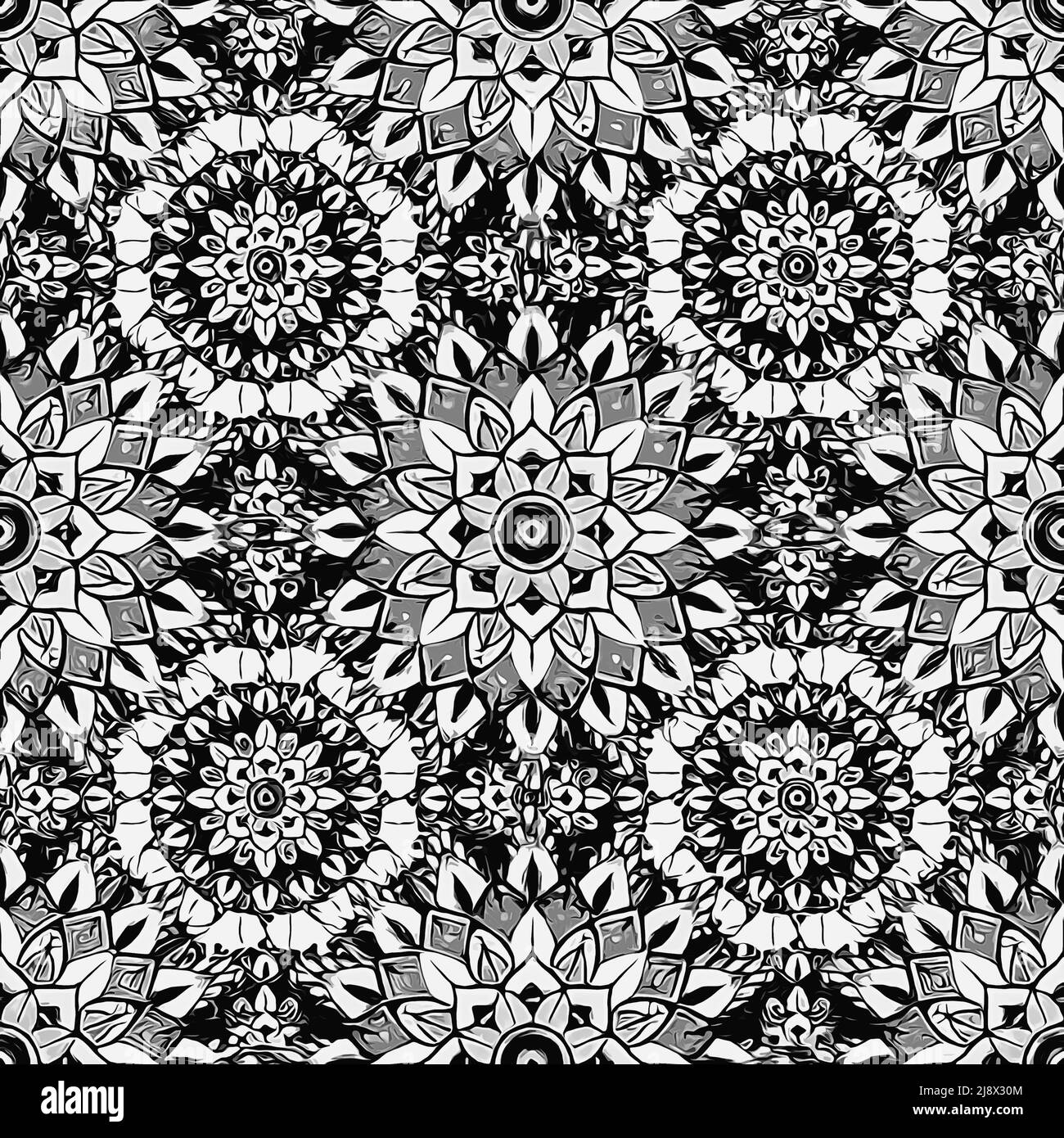 Textile and wallpaper patterns. A printable digital illustration work ...