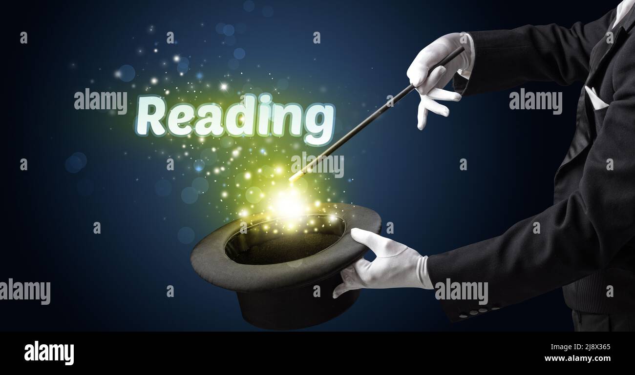 Illusionist is showing magic trick Stock Photo - Alamy