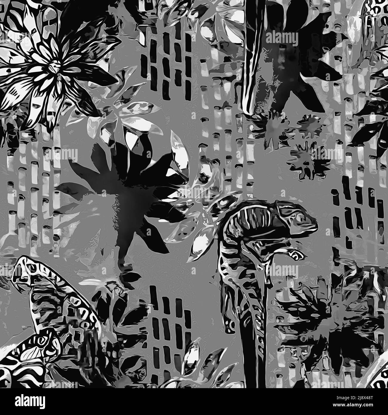 Textile and wallpaper patterns. A printable digital illustration work ...