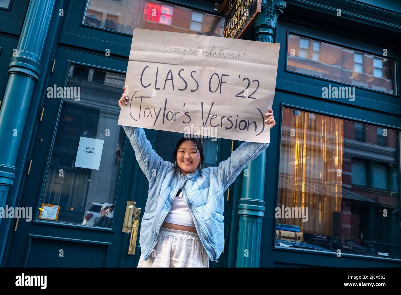 New York, New York, USA. 18th May, 2022. Superfan Haley Han ...