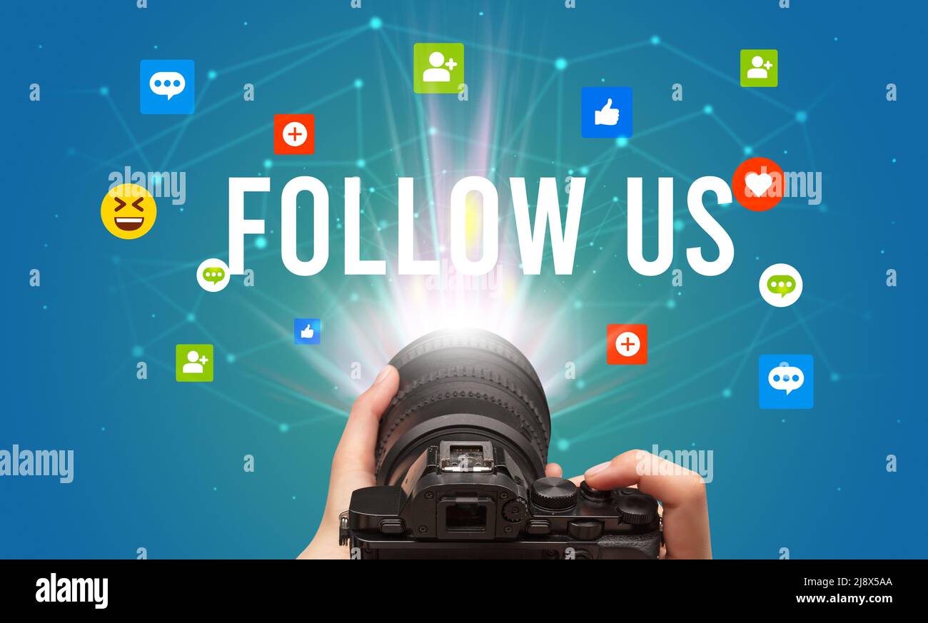 Using camera to capture social media content Stock Photo - Alamy