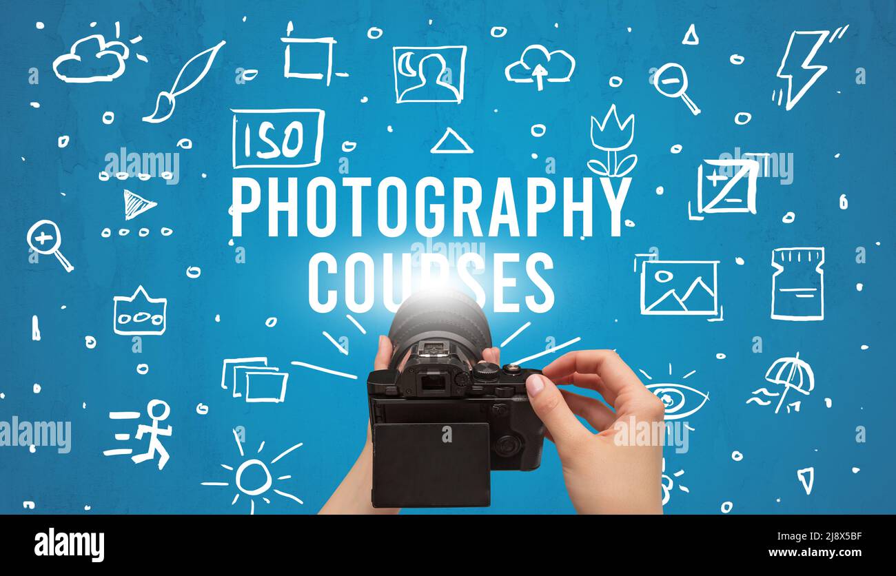 Hand taking picture with digital camera Stock Photo - Alamy