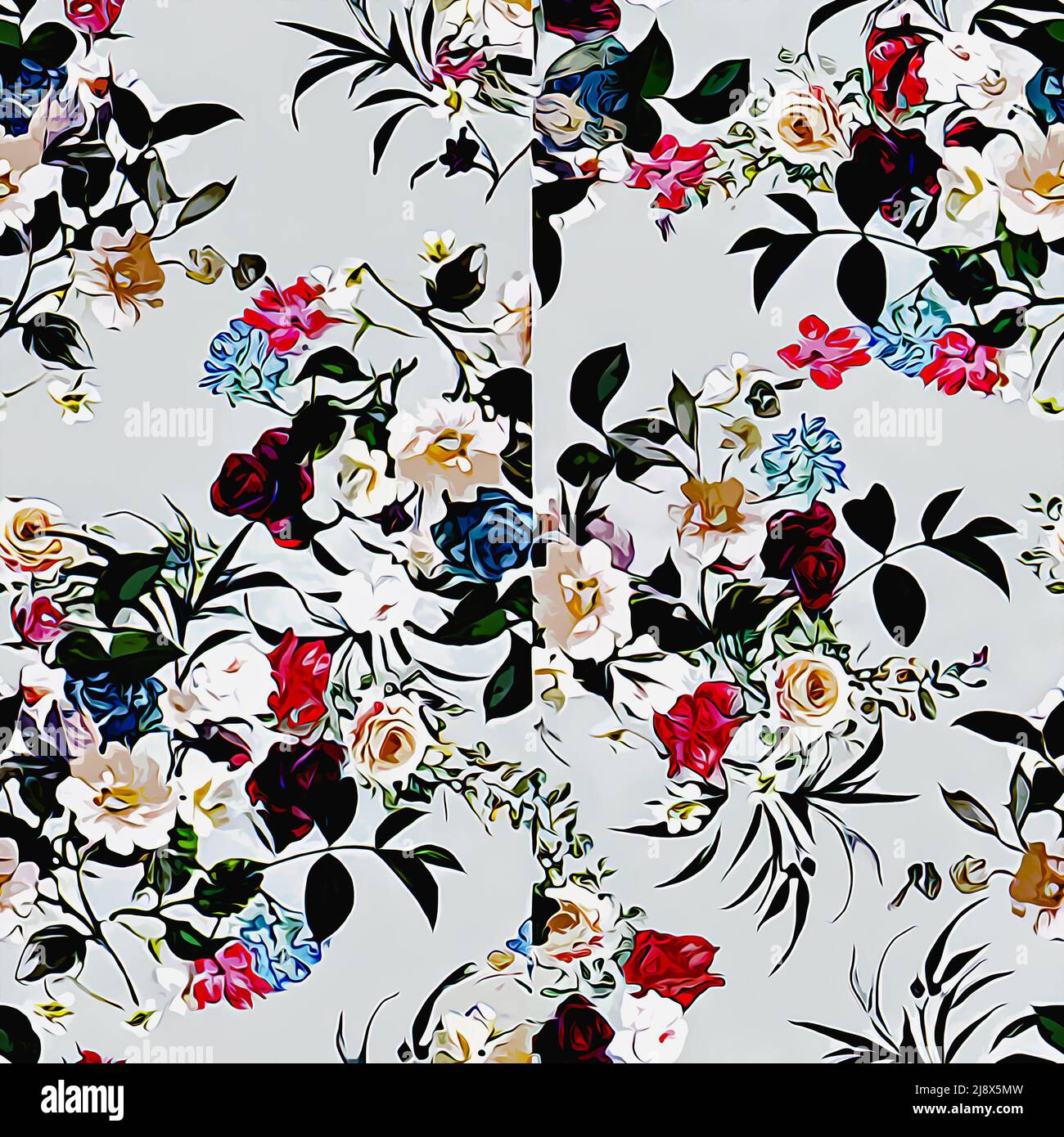 Textile and wallpaper patterns. A printable digital illustration work ...