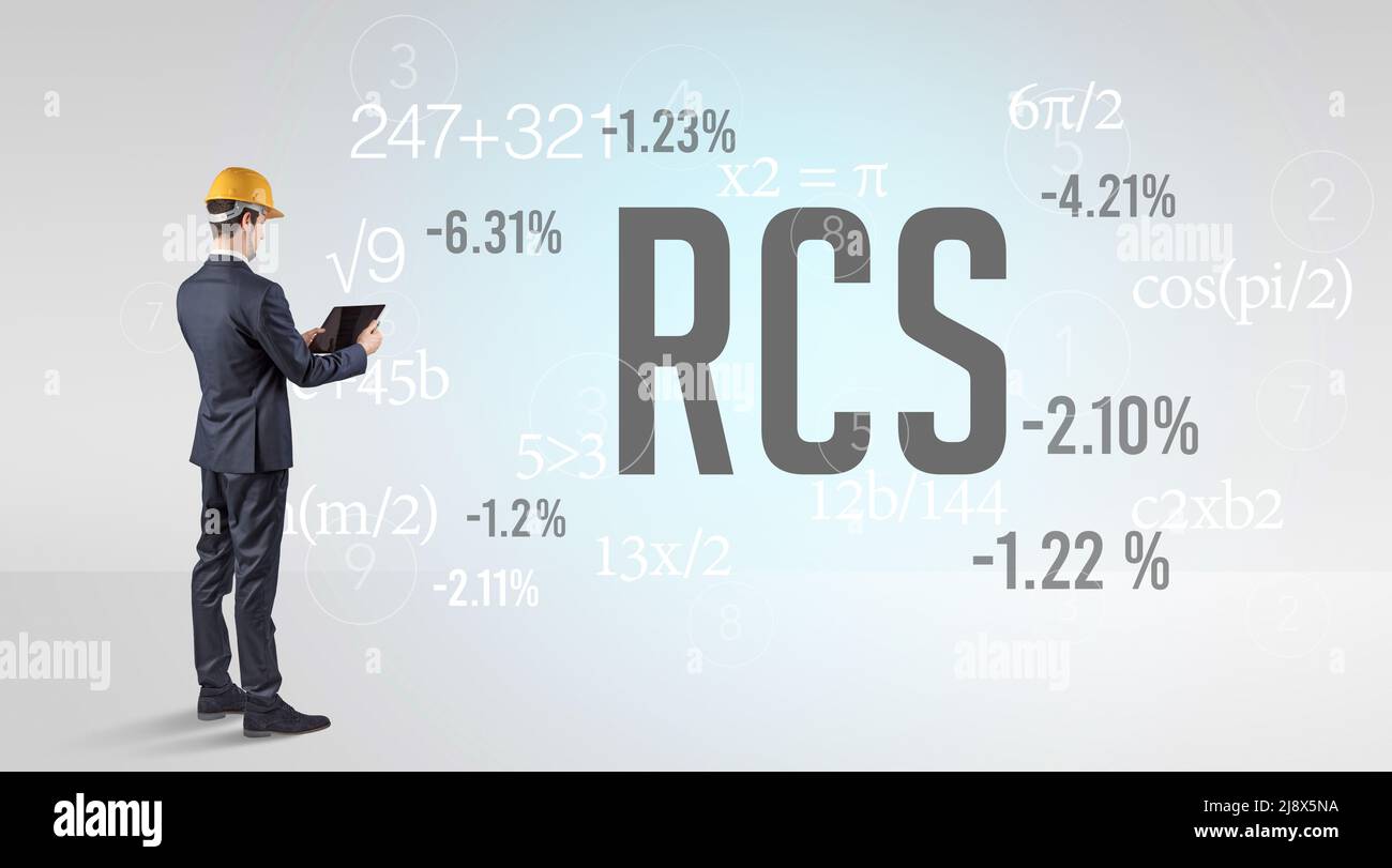 Engineer in hard hat with abbreviation Stock Photo - Alamy