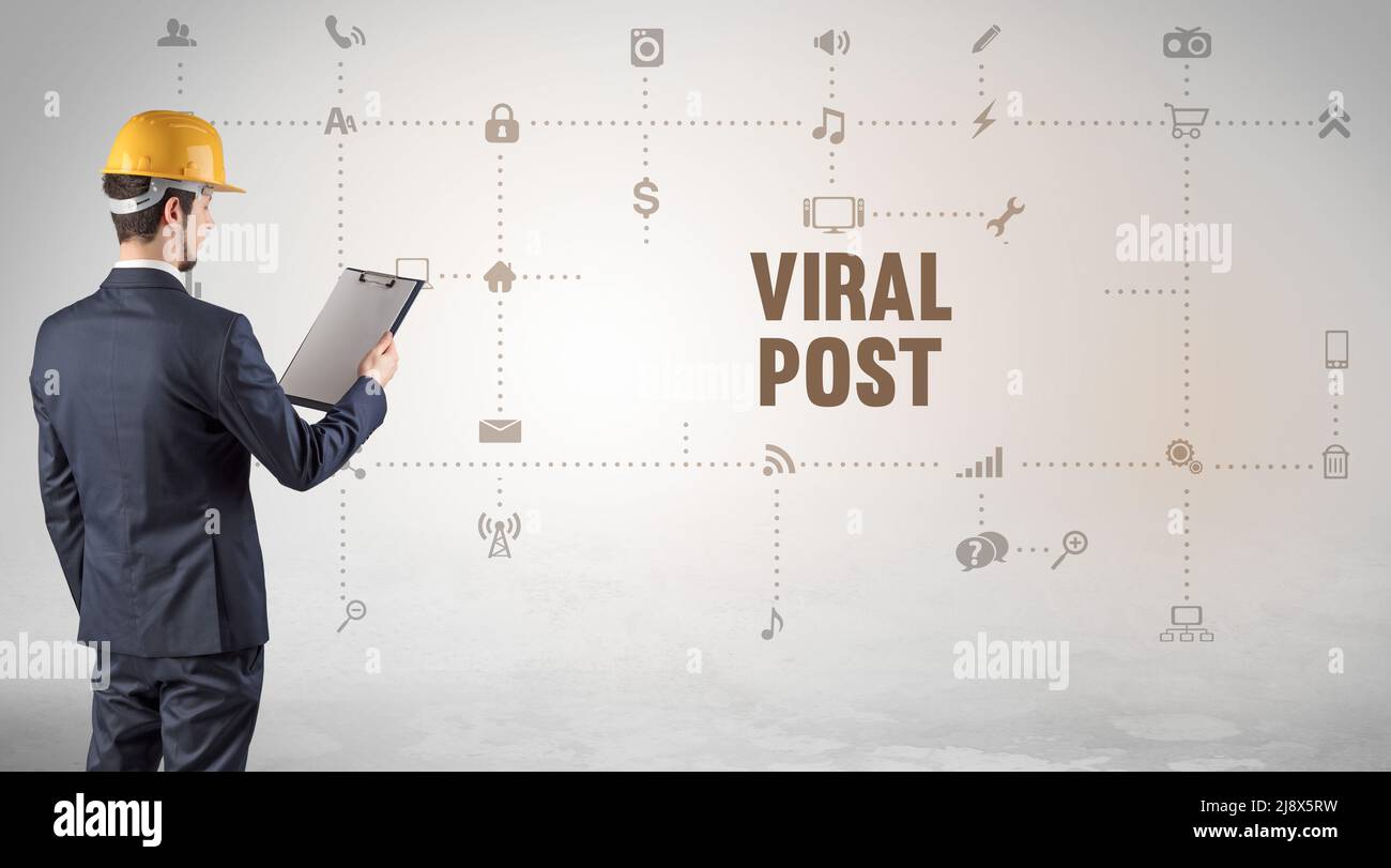 Engineer working on a new social media Stock Photo - Alamy