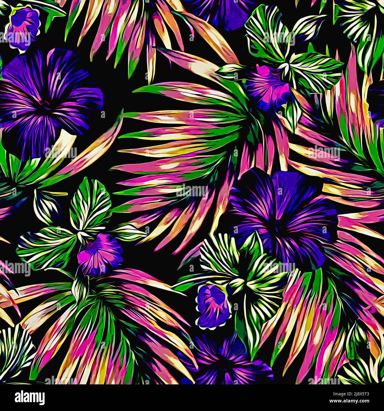 Textile and wallpaper patterns. A printable digital illustration work ...