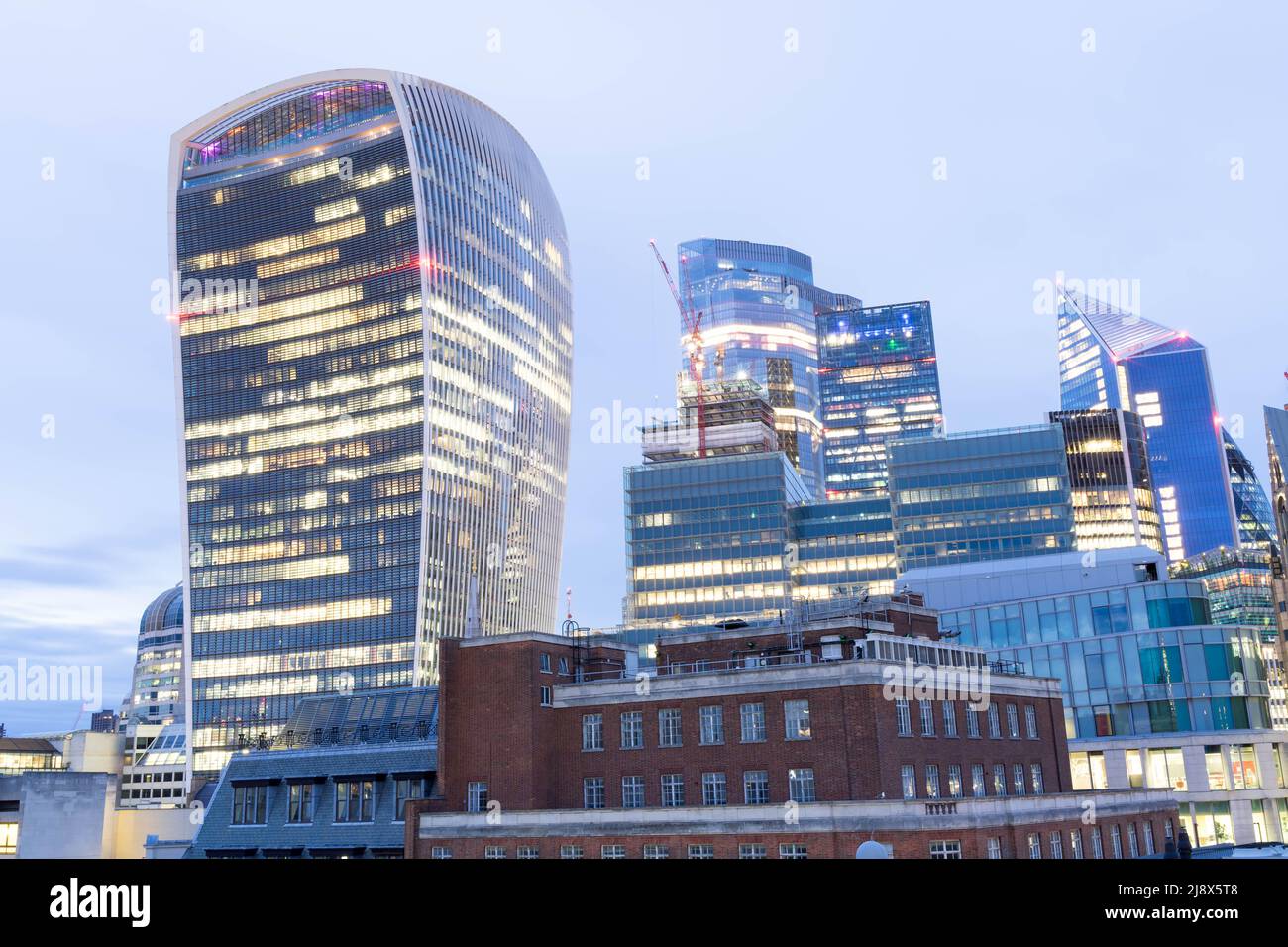 walkie talkie building in city of London , financial centre, England UK ...