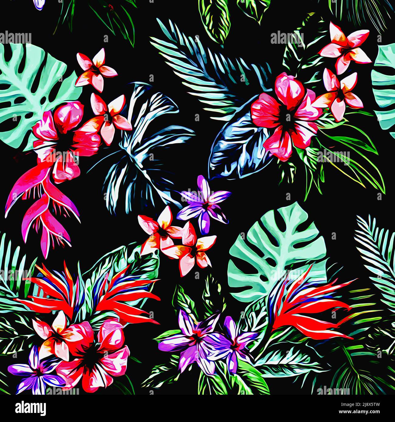 Textile and wallpaper patterns. A printable digital illustration work ...