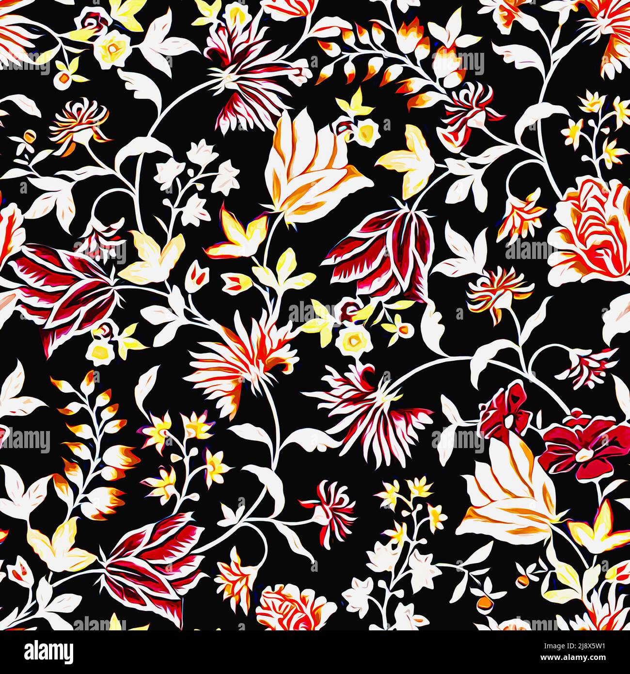 Textile and wallpaper patterns. A printable digital illustration work ...