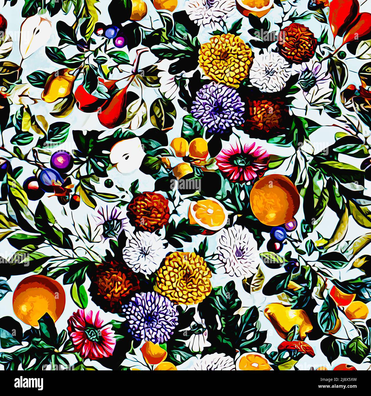 Textile and wallpaper patterns. A printable digital illustration work ...