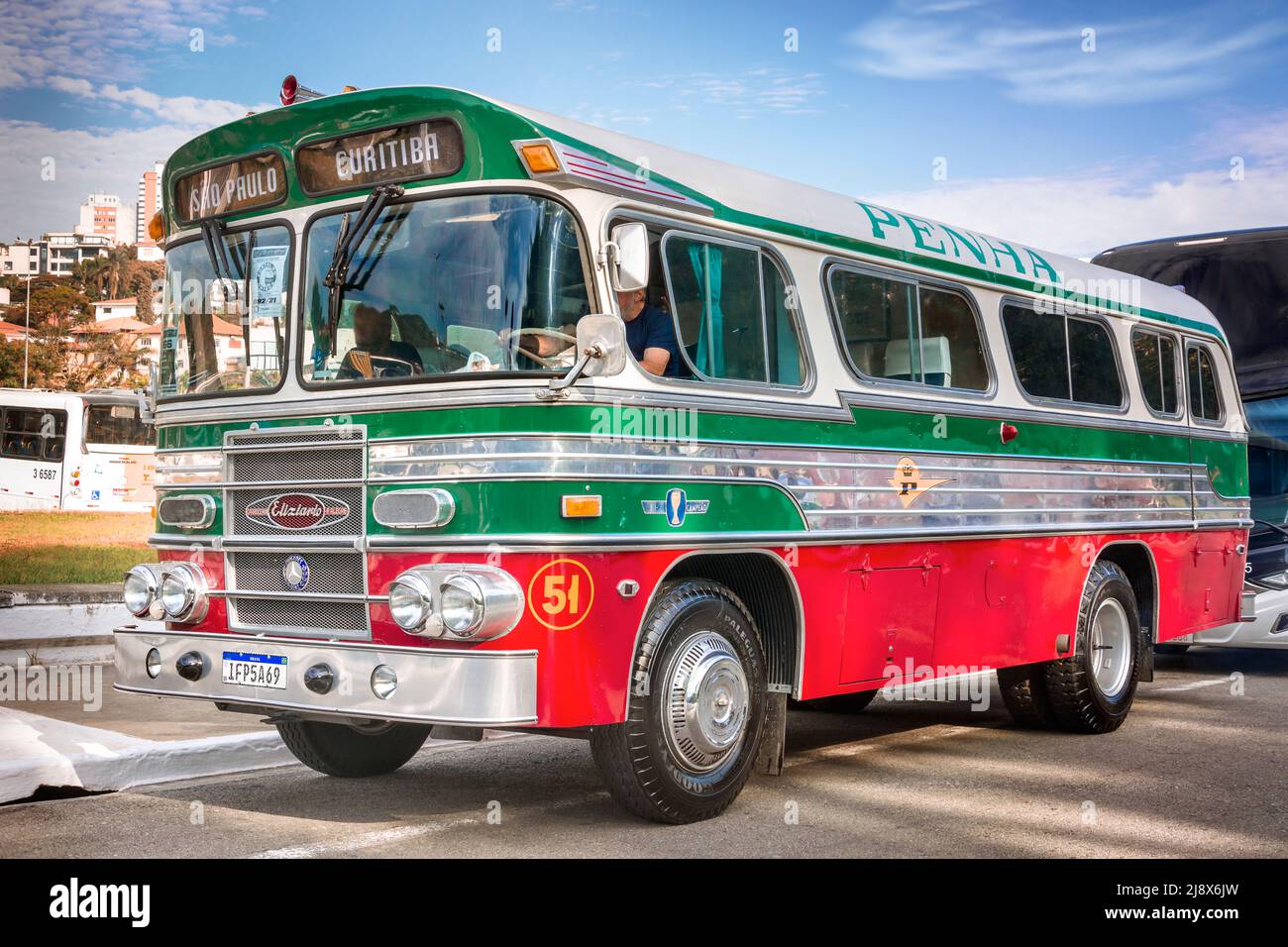 Vehicle Eliziario Mercedes-Benz LP321 (1966) on display at Bus Brasil ...
