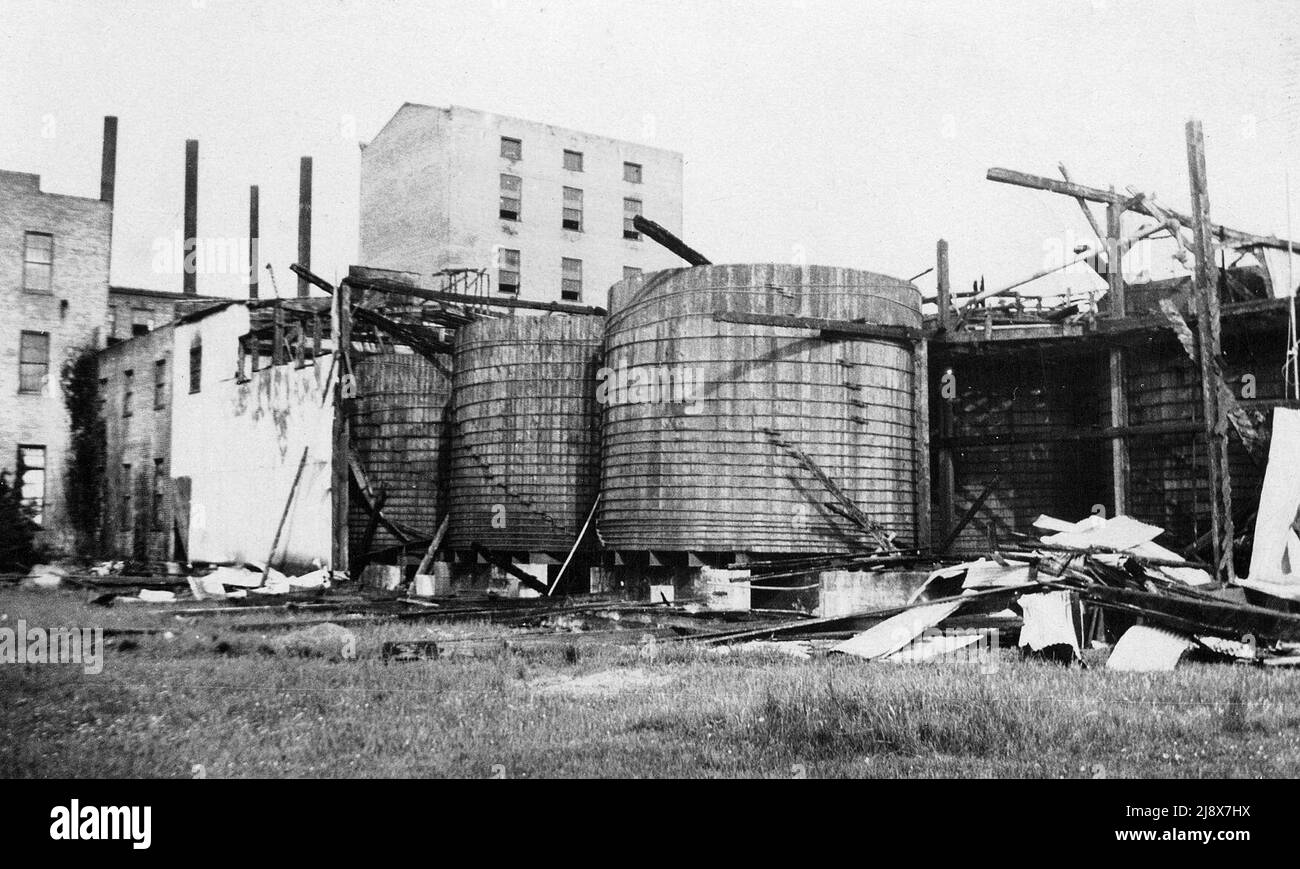 After the fire at Corby’s Distillery, Corbyville, Ontario ca. 1925 ...