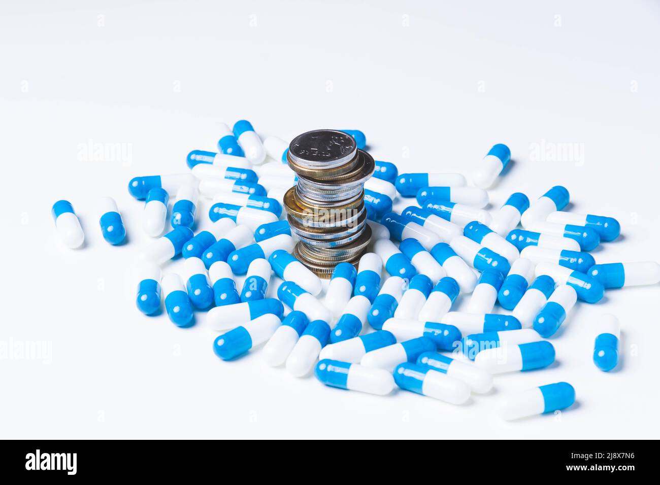 Purchase and sale of medicines. Pharmacy sales. Tablets in a grocery ...