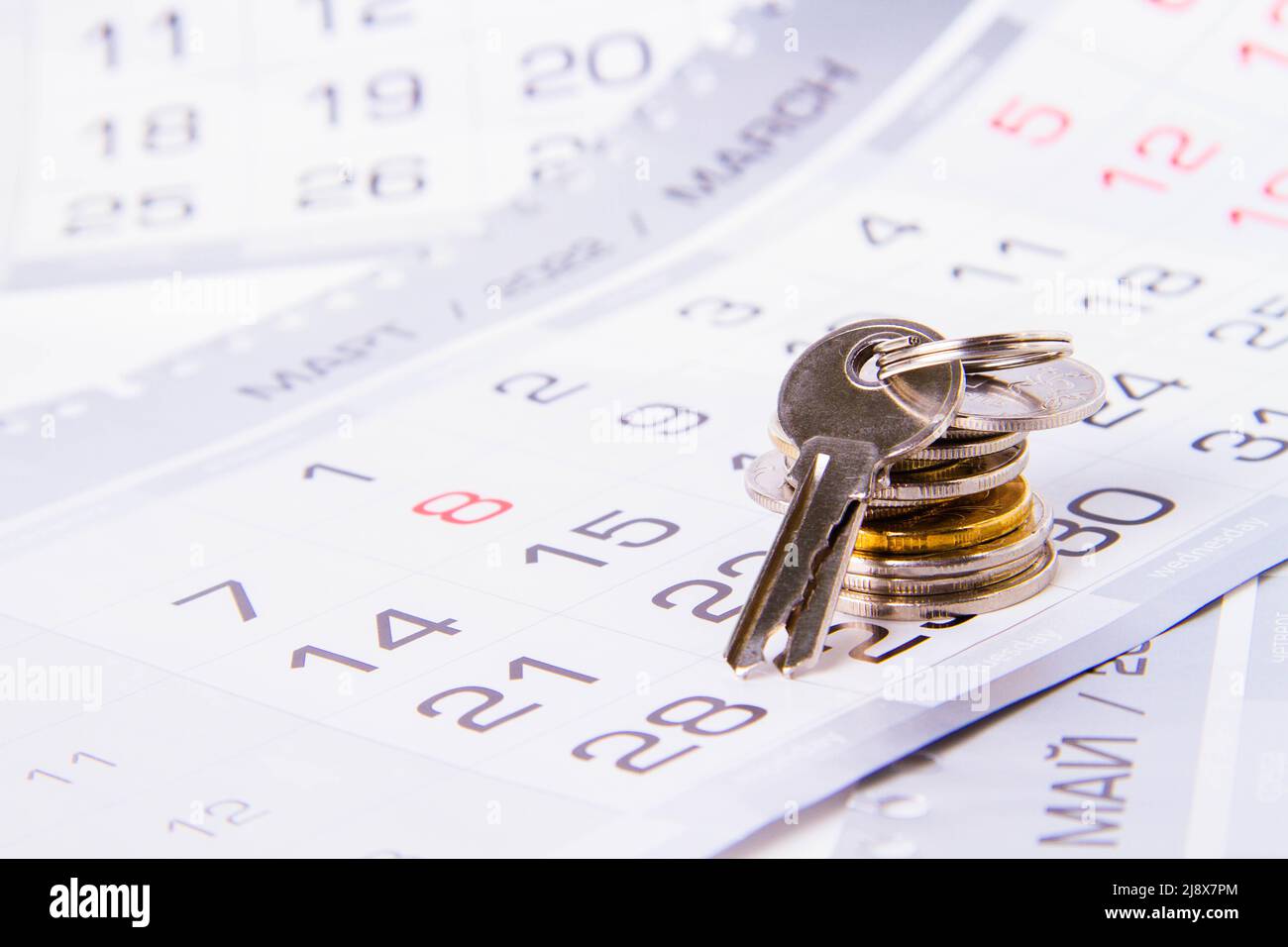 Keys and calendar. Purchase planning. The date the vehicle was ...