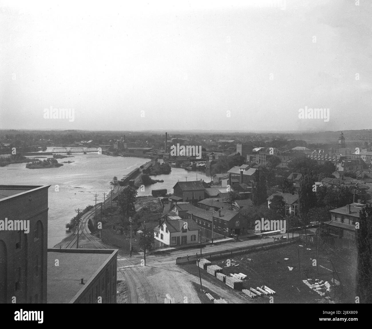 Peterborough Ontario, looking south from Quaker Oats Company Elevator ...
