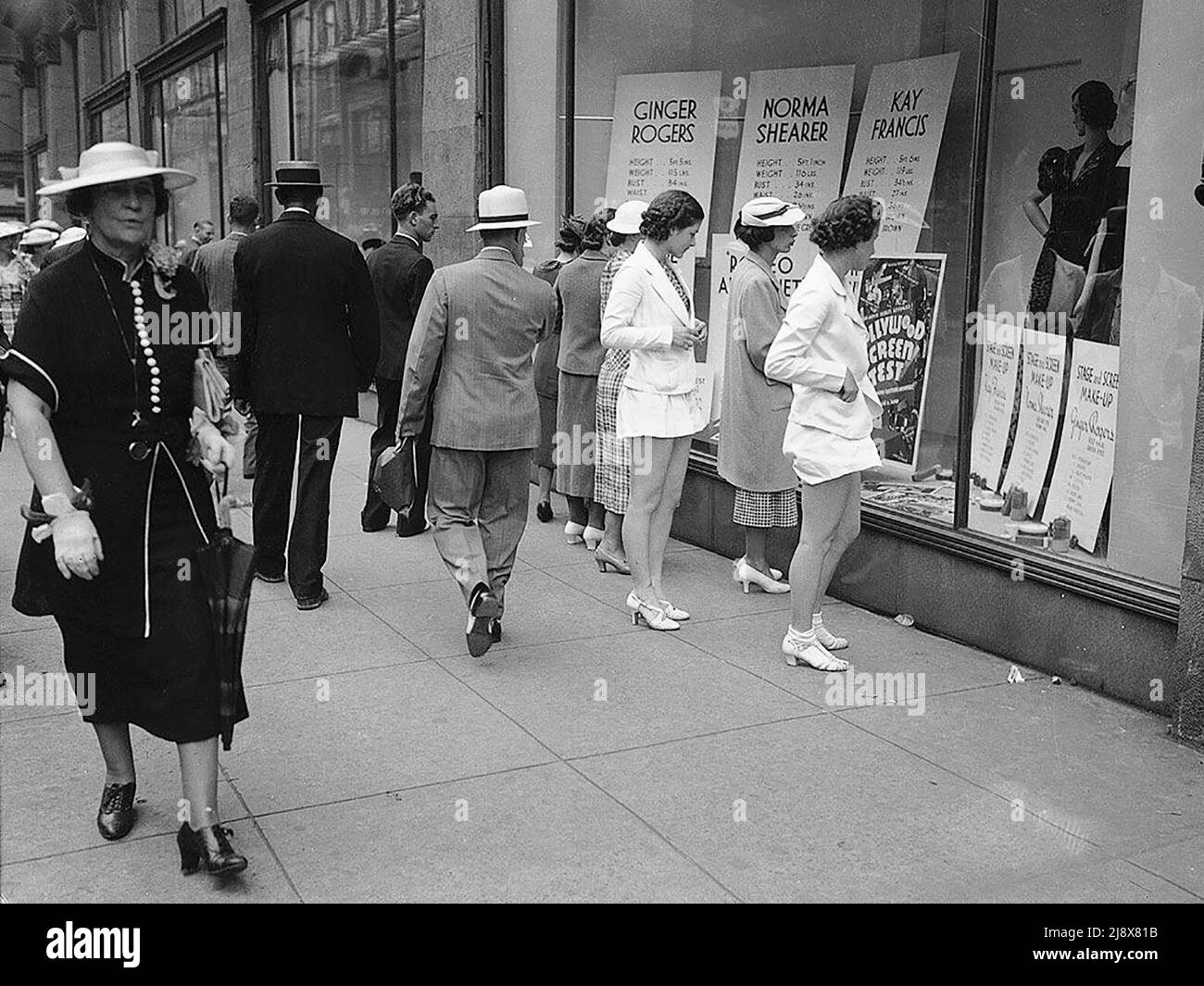 Window shopping at Simpsons department store in Toronto, Canada ca ...