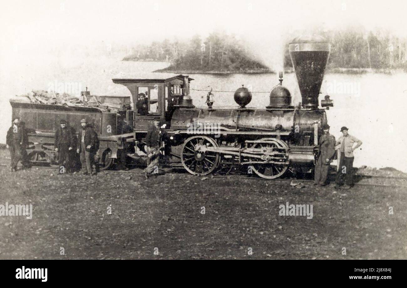 This image shows a steam locomotive on the Blairton Extension of the ...