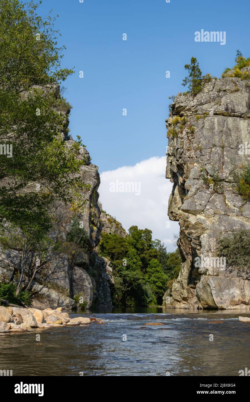 River stream on Cabril do Rio Ceira Gorge - Portugal Stock Photo - Alamy