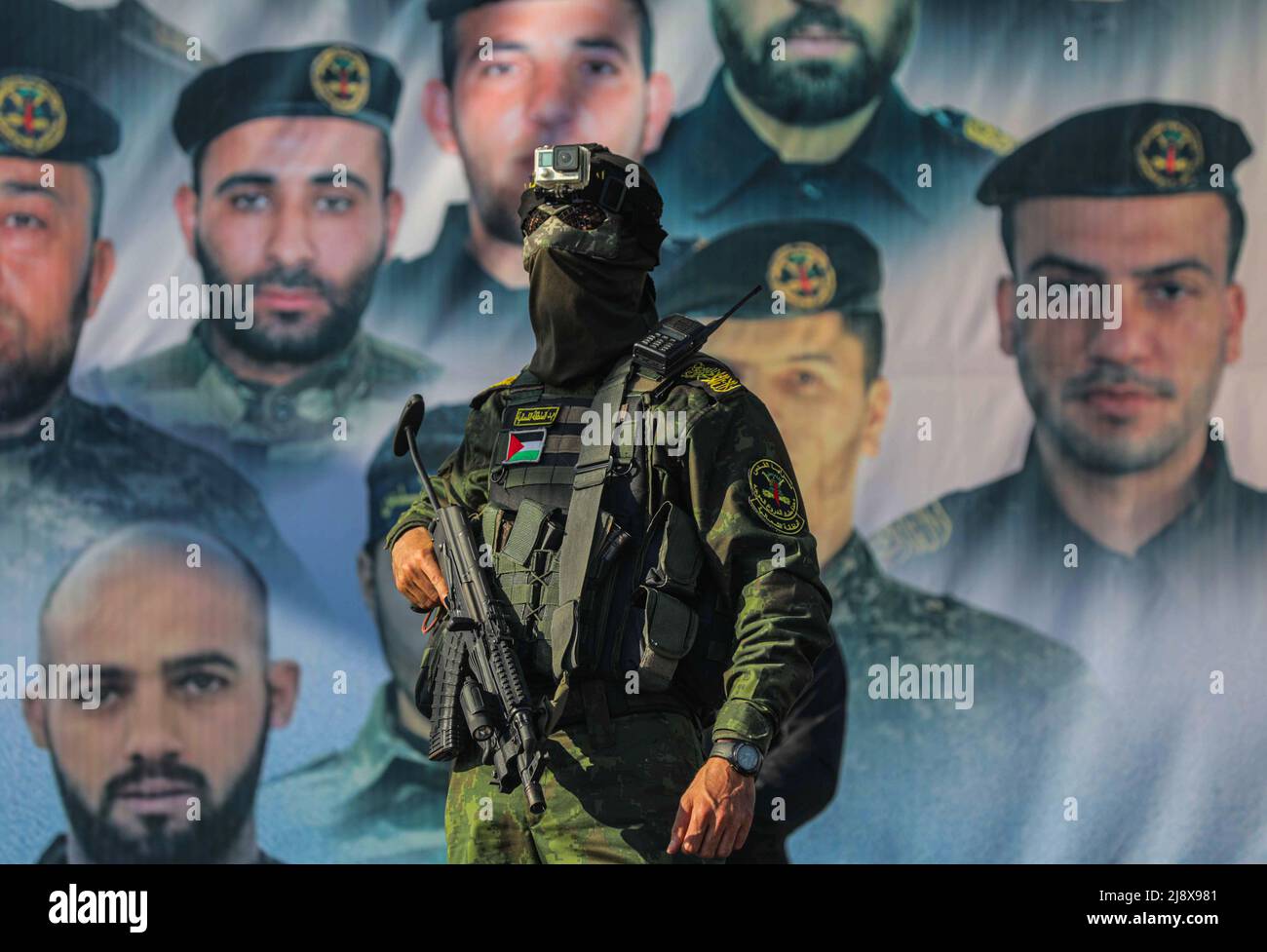 Gaza, Palestine. 18th May, 2022. Palestinian fighter of Al-Quds ...