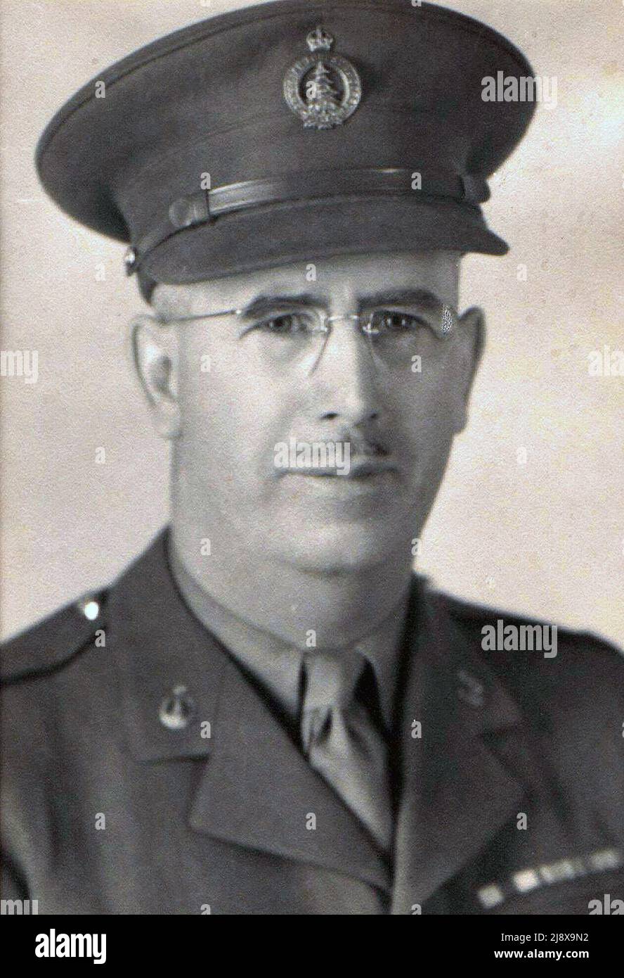 Military issue photo of Major James M. Soy M.C. ca. 1943 Stock Photo ...