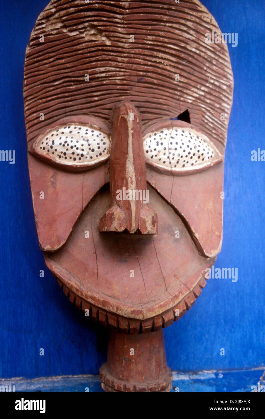Ashante mask used in ceremonies and believed to bridge the gap between ...