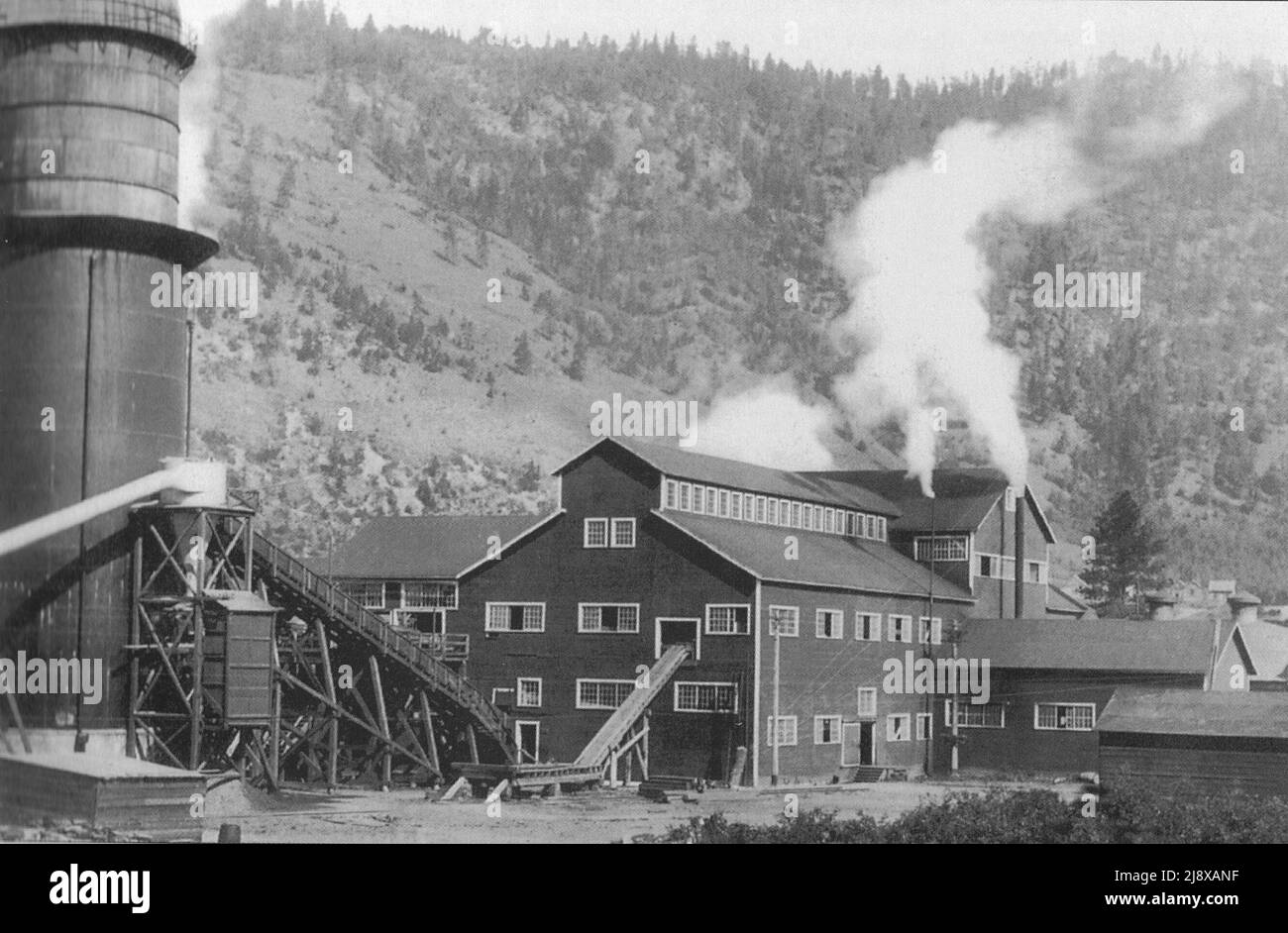 Adams Lake Lumber Mill, in Chase, British Columbia ca. 1919 Stock Photo ...