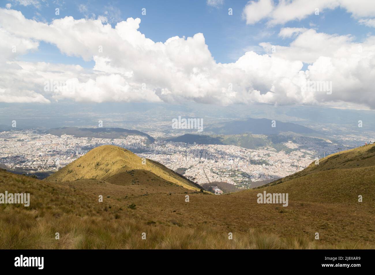 landscape of a sunny day with modern structure of Latin American city ...