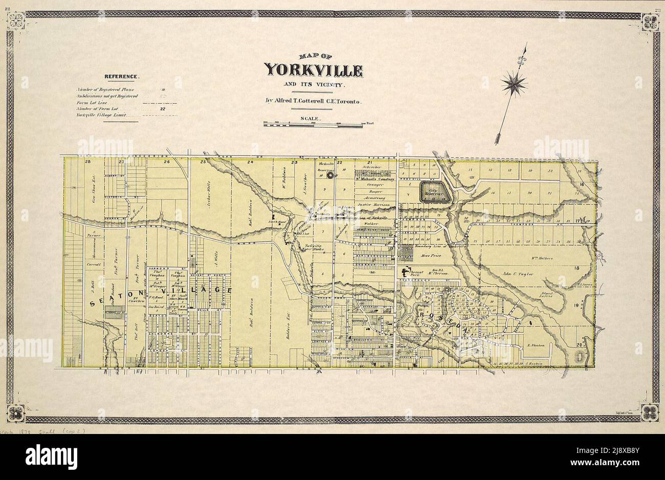 1878 Map of Yorkville and its vicinity. Shows ownership of land Stock ...