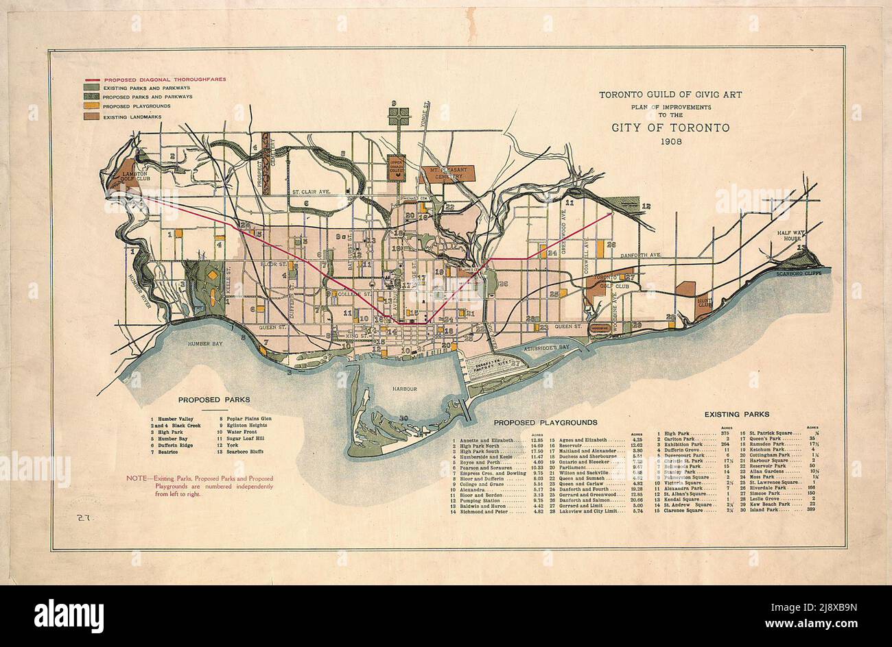 City plan toronto historical map hi-res stock photography and images ...