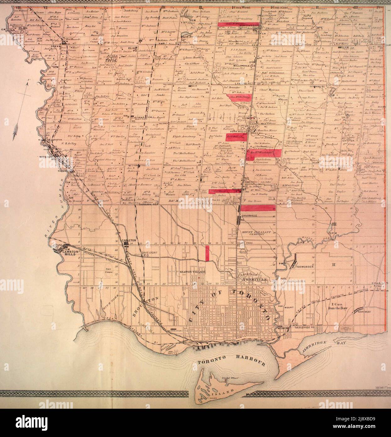 1878 york map hi-res stock photography and images - Alamy