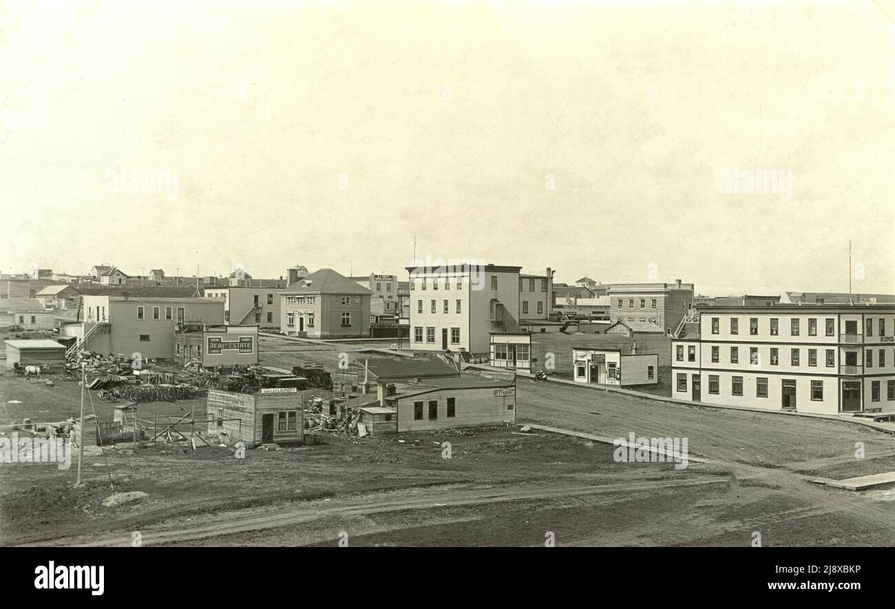Kerrobert, Saskatchewan in the 1920s taken from C.P.R. Station ca ...