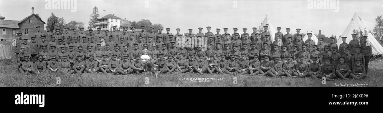 177th Battalion, CEF at camp Borden in 1916 Stock Photo - Alamy