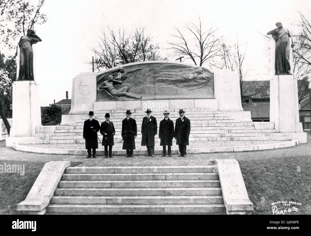 View of the dedication of the Bell Telephone Memorial, erected to ...